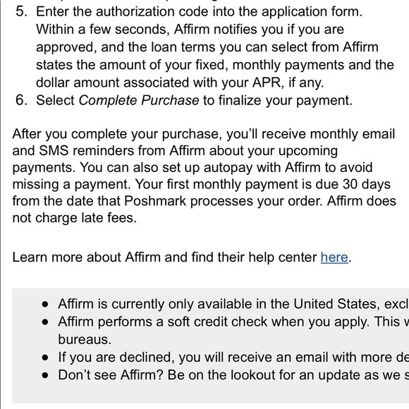 Other | Buy Now Pay Later Use Affirm On Orders 20 | Poshmark